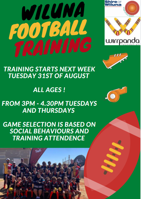 News Story - Football Training » Shire of Wiluna